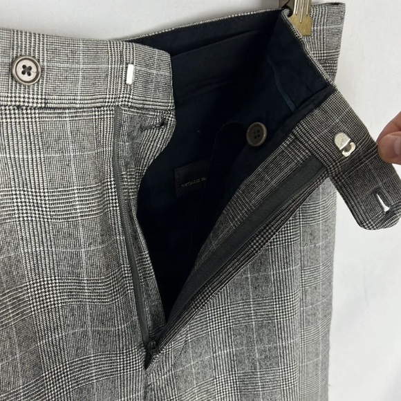 Brooks Brothers | Pants | Brooks Bros Vitale Barberis Canonico Glen Check Pleated Cropped ...